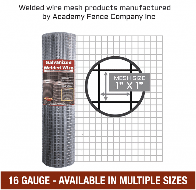 1"x1" 16 Gauge Galvanized | Welded Wire Fence